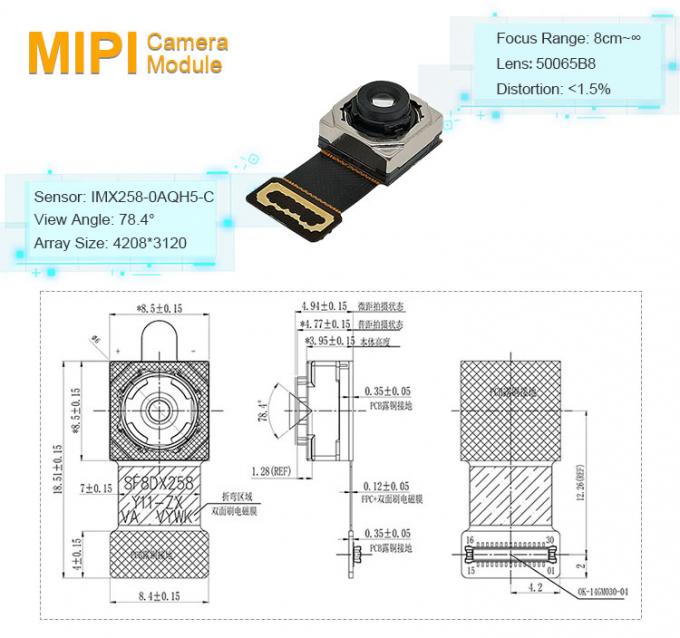 13mp Image Sensor Modules IMX258 Sony Camera Module For Face Recognition