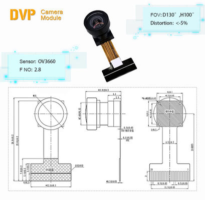 3MP ESP32 Camera Module High Resolution Camera Module 70.8° Wide Angle